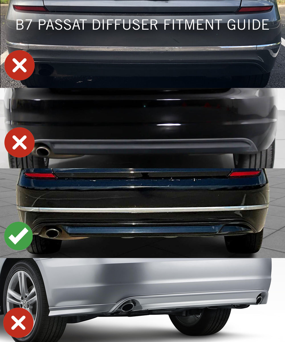 B7 Passat Rear Diffuser (R-Line) (2016-2019 Models) – Drag Cutters