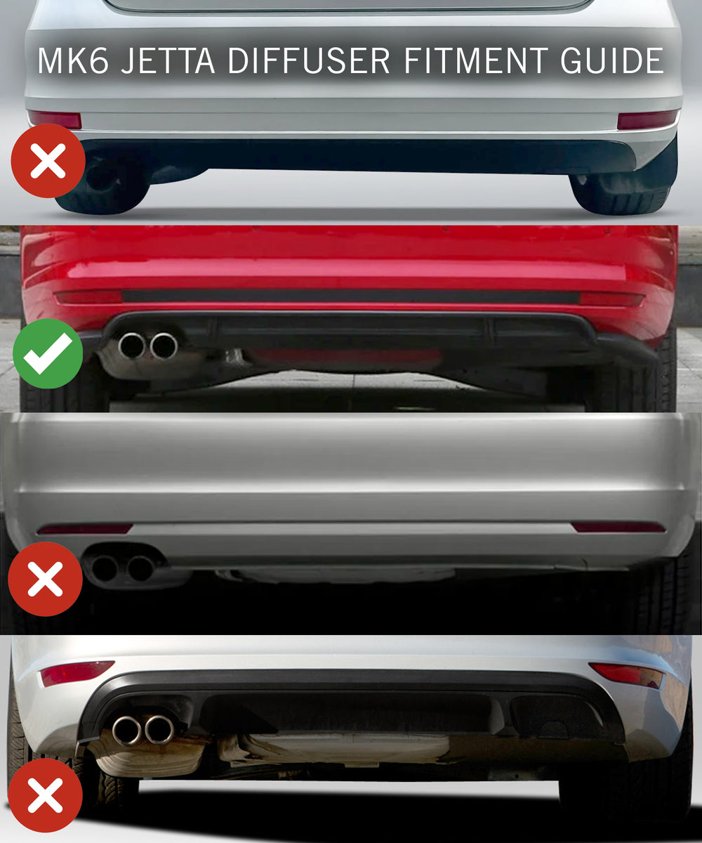MK6.5 Jetta GLI Rear Diffuser (2017-2019 Models) – Drag Cutters